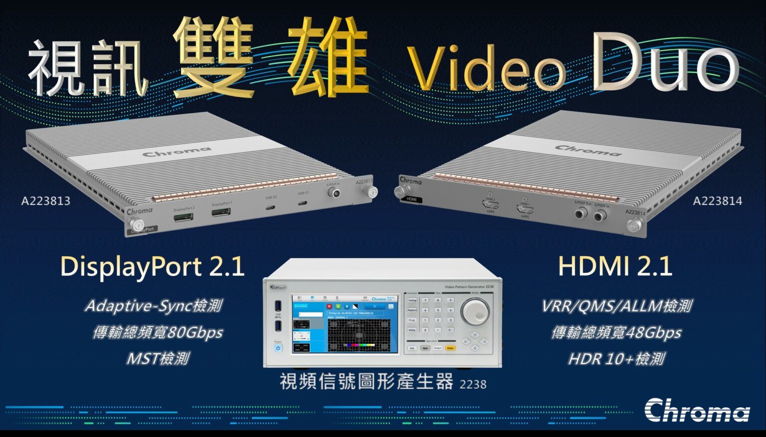 打造高規格！Chroma視訊雙雄支援DisplayPort 2.1/HDMI 2.1信號檢測方案 - 新電子科技雜誌 Micro ...